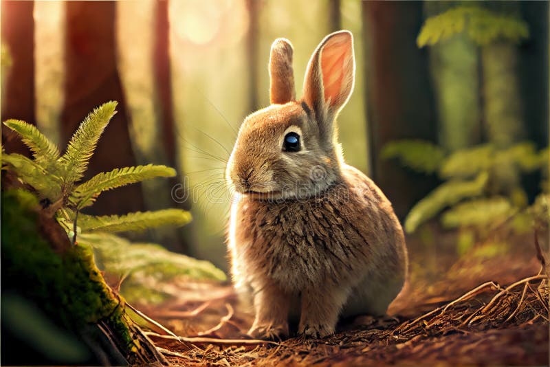 Cute Easter rabbit stock illustration. Illustration of cute - 264432391