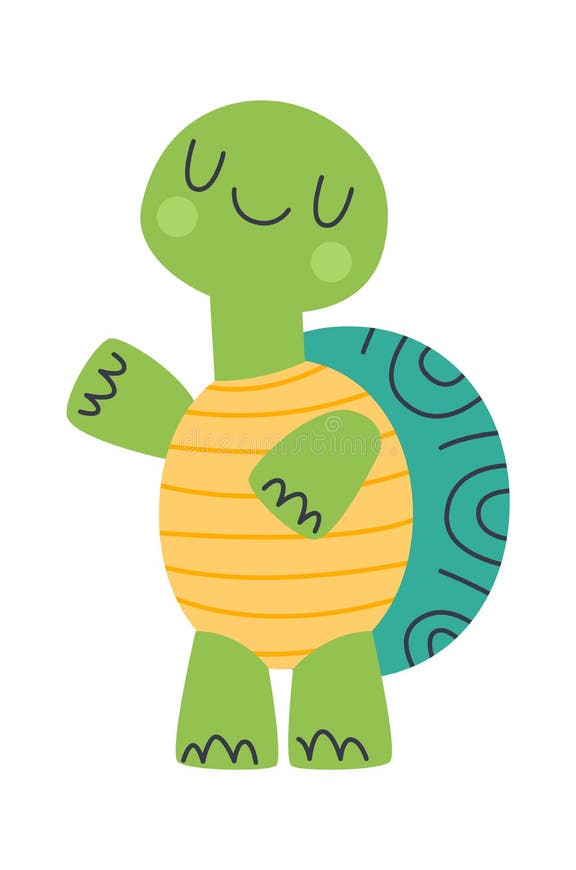 Cute Easter Turtle Flat Icon Animal Easter Holiday Element Stock Vector ...