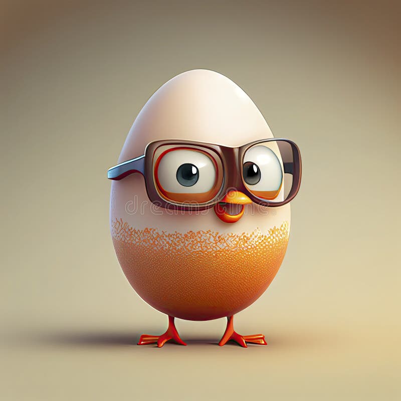 Cute egg cartoon character stock illustration. Illustration of yellow ...