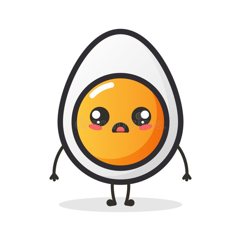 Cute Egg Character for Illustration or Mascot Stock Vector ...