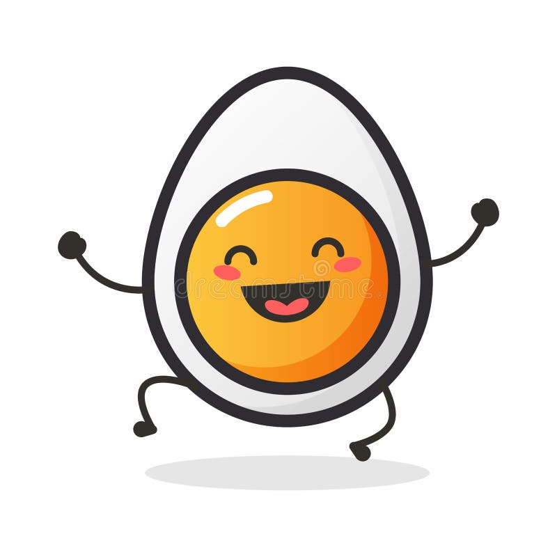 Cute Egg Character for Illustration or Mascot Stock Vector ...