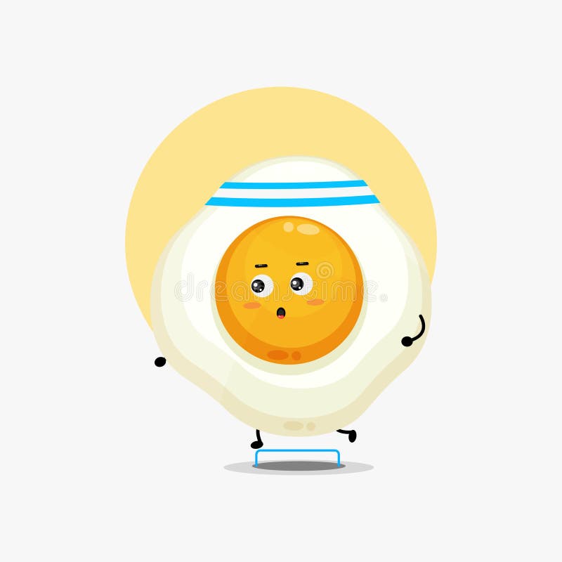 Cute Egg Character Running Competition Stock Vector - Illustration of ...