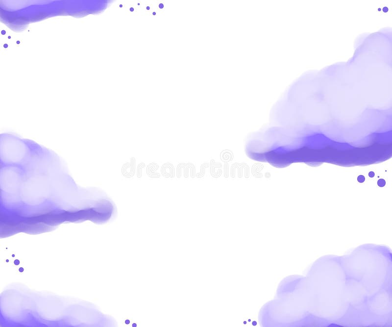 Frame with Purple Clouds Illustration Stock Illustration - Illustration ...