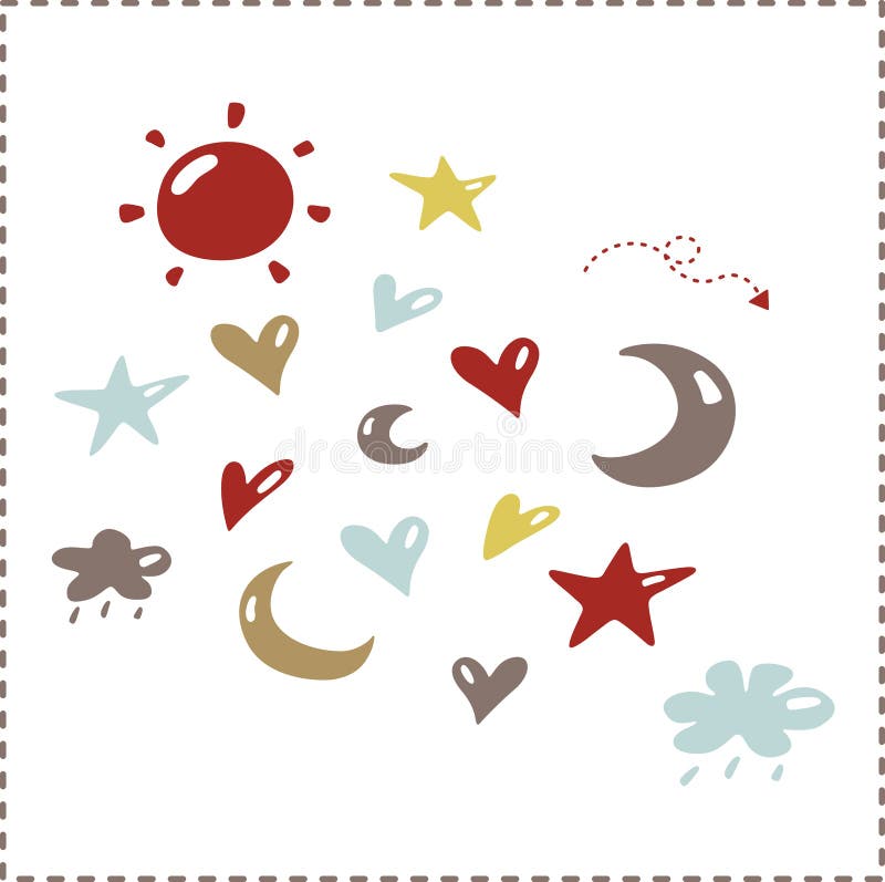 Cute elements stock vector. Illustration of elements, flower - 8533261