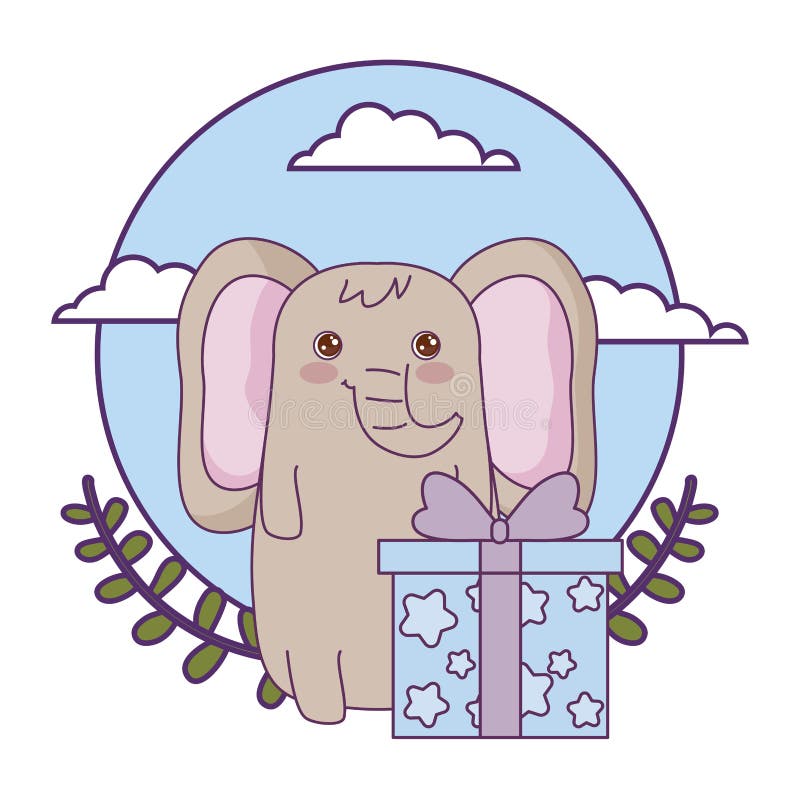 Elephant Cartoon Character Gift Box Stock Illustrations – 324 Elephant ...