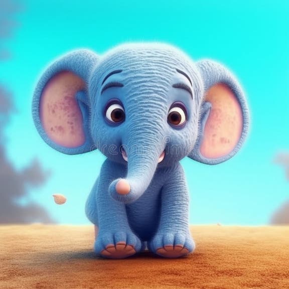 Cute Elephant Animation stock illustration. Illustration of costume ...