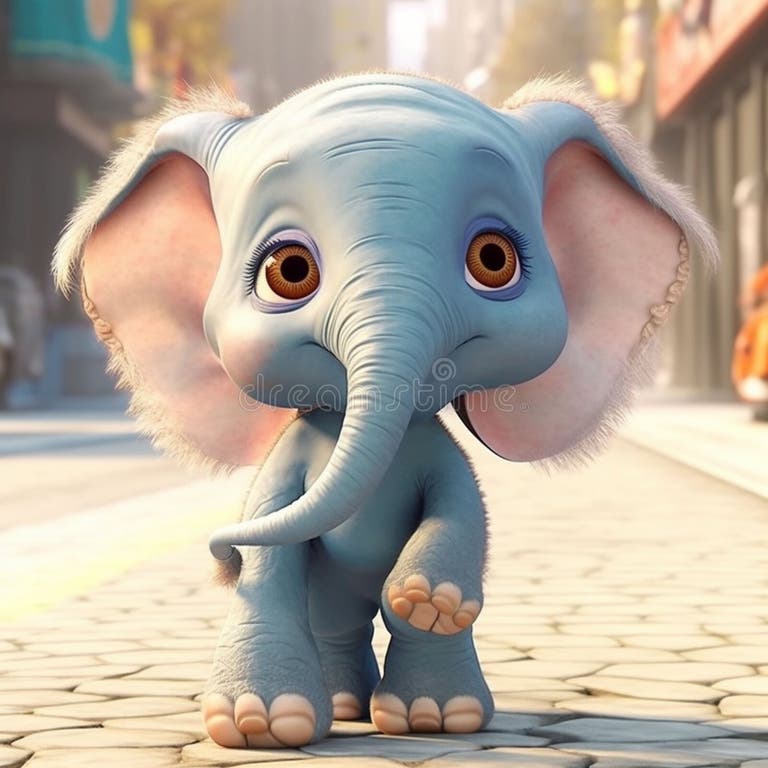 Cute Elephant Animation stock illustration. Illustration of depiction ...