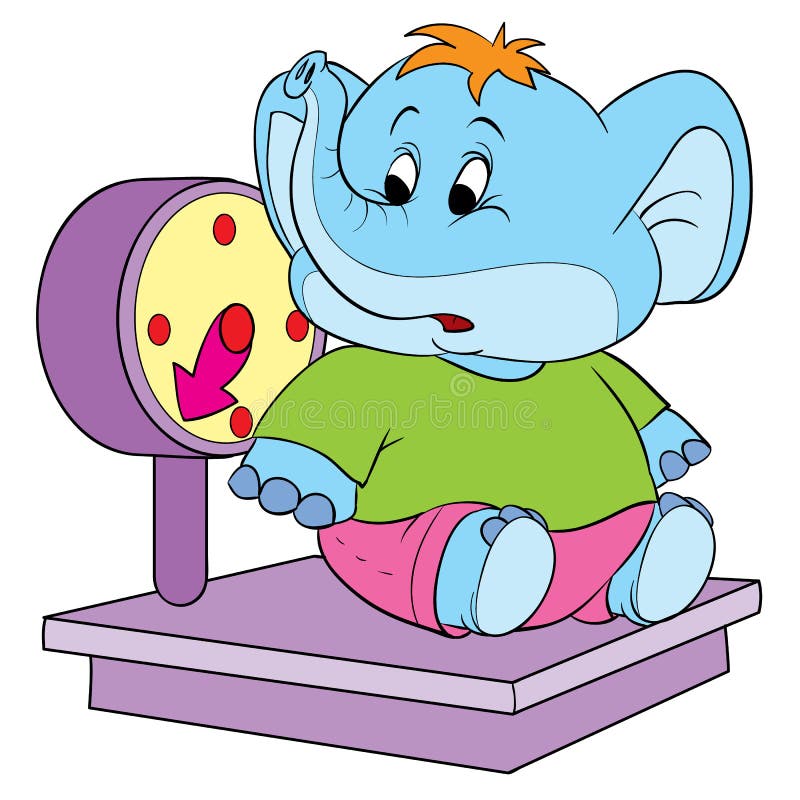 Elephant on Scales stock illustration. Illustration of mammal - 2638286