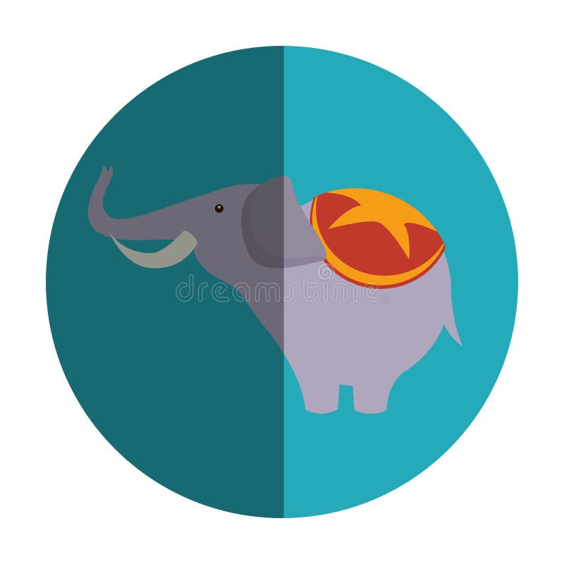 Cute elephant circus icon stock illustration. Illustration of ...