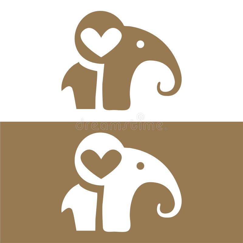 Cute Elephant Logo. Simple Elephant Logo. Elephant Logo Sign Vector ...