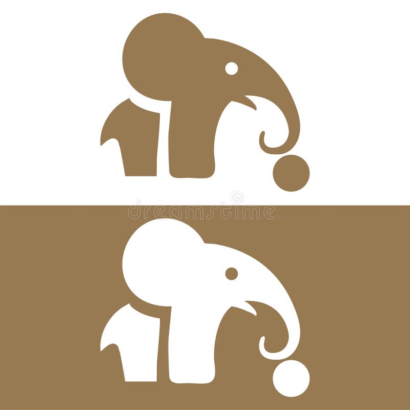 Cute Elephant Logo. Simple Elephant Logo. Elephant Logo Sign Vector ...