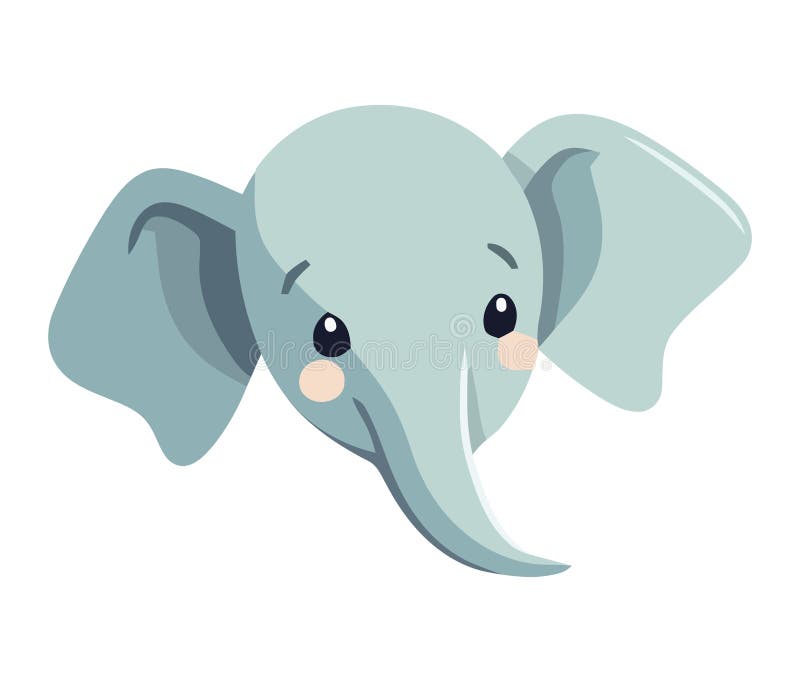Cute Elephant Mascot with Big Ears Stock Vector - Illustration of ...