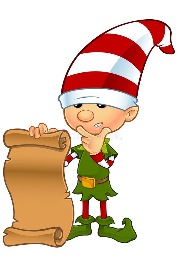Christmas Santa Elf Clip Art 3 Stock Illustration - Illustration of ...