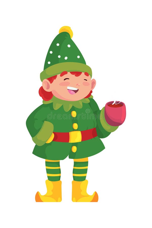 Cute elf design stock vector. Illustration of winter - 273205115