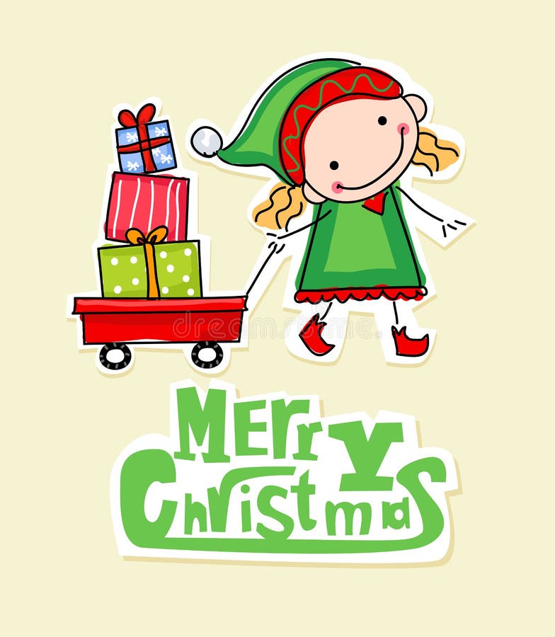 Cute elf stock vector. Illustration of children, beautiful - 49132902