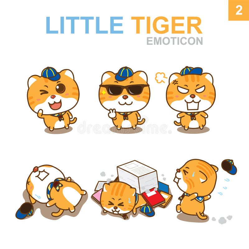 Cute Emoticon Design - Cat Set Stock Vector - Illustration of night ...