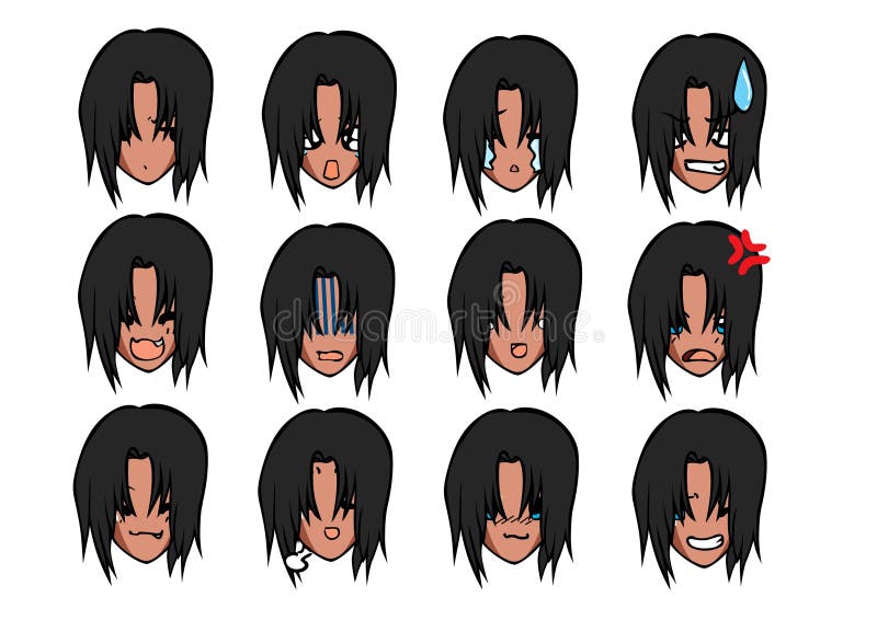 Cute emoticon style stock illustration. Illustration of emotion - 84952886