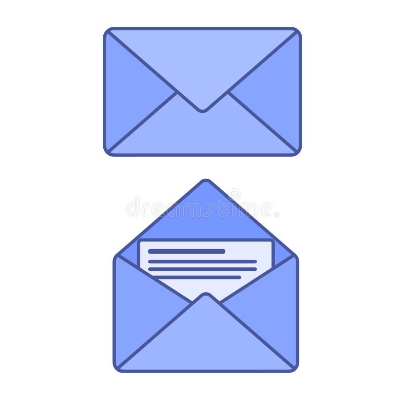 Cute Envelope Mail Cartoon Icon Vector. Delivery of Correspondence or ...