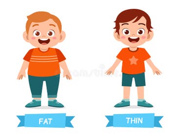 Cute Example of Opposite Word Antonym for Kid Stock Vector ...
