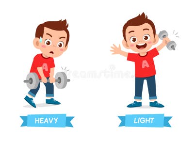 Cute Example of Opposite Word Antonym for Kid Stock Vector ...