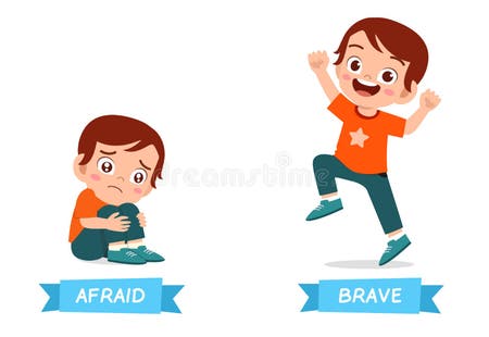 Cute Example of Opposite Word Antonym for Kid Stock Vector ...