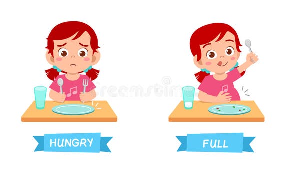Cute Example of Opposite Word Antonym for Kid Stock Vector ...