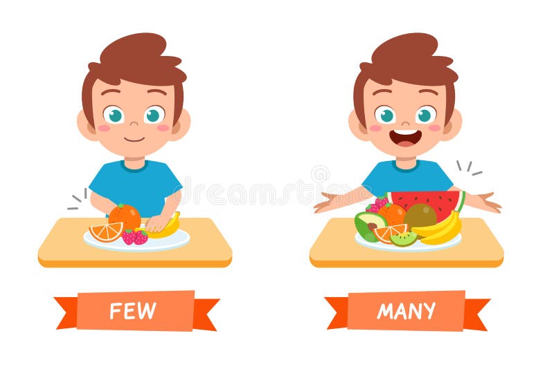 Cute Example of Opposite Word Antonym for Kid Stock Vector ...