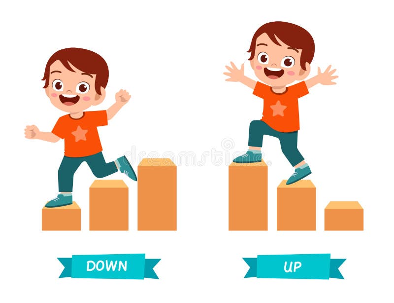 Opposite Up Down Cartoon Stock Illustrations – 39 Opposite Up Down ...