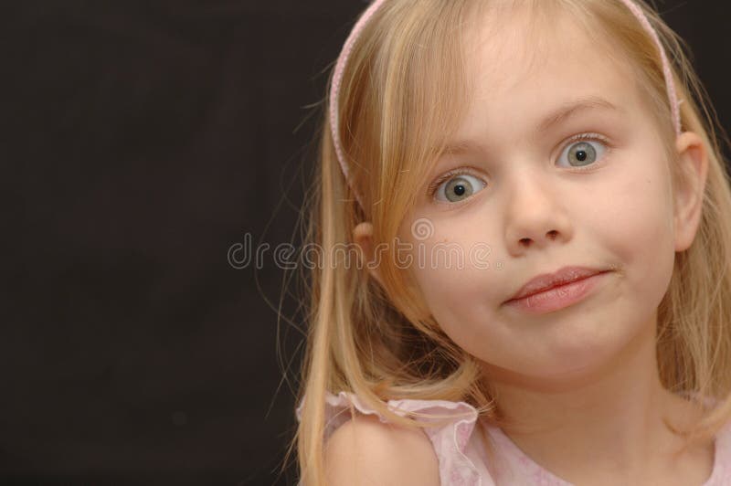 Cute, Exasperated Little Girl Stock Image - Image of incredible ...