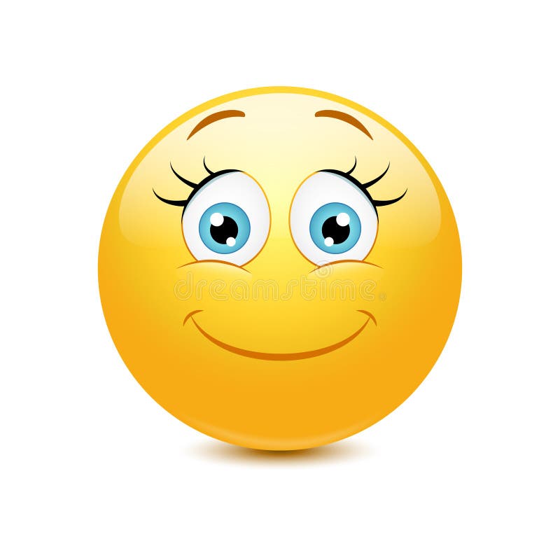 Cute eyelashes emoticon stock vector. Illustration of isolated - 38348424