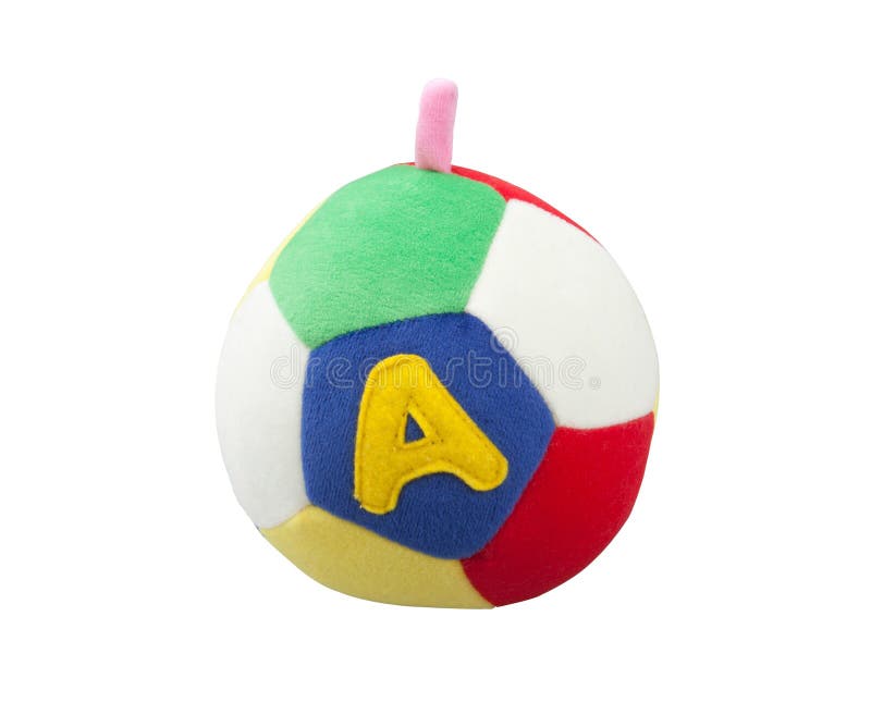 Cute fabric ball toy stock image. Image of alphabet, white - 27832595
