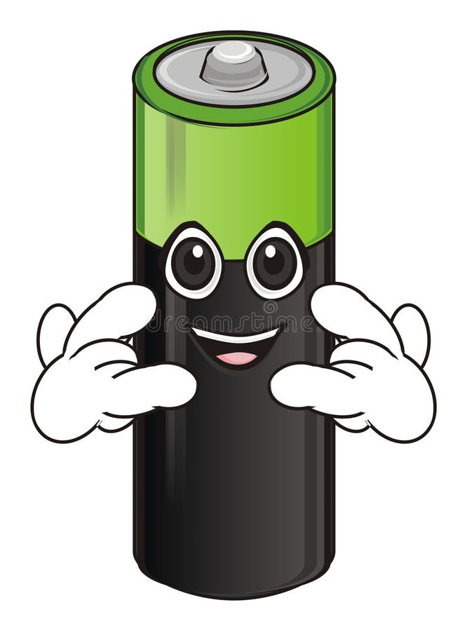 Cool battery cartoon stock illustration. Illustration of symbol - 48600835
