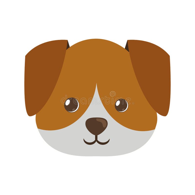 Cute face doggy pet icon stock illustration. Illustration of friend ...