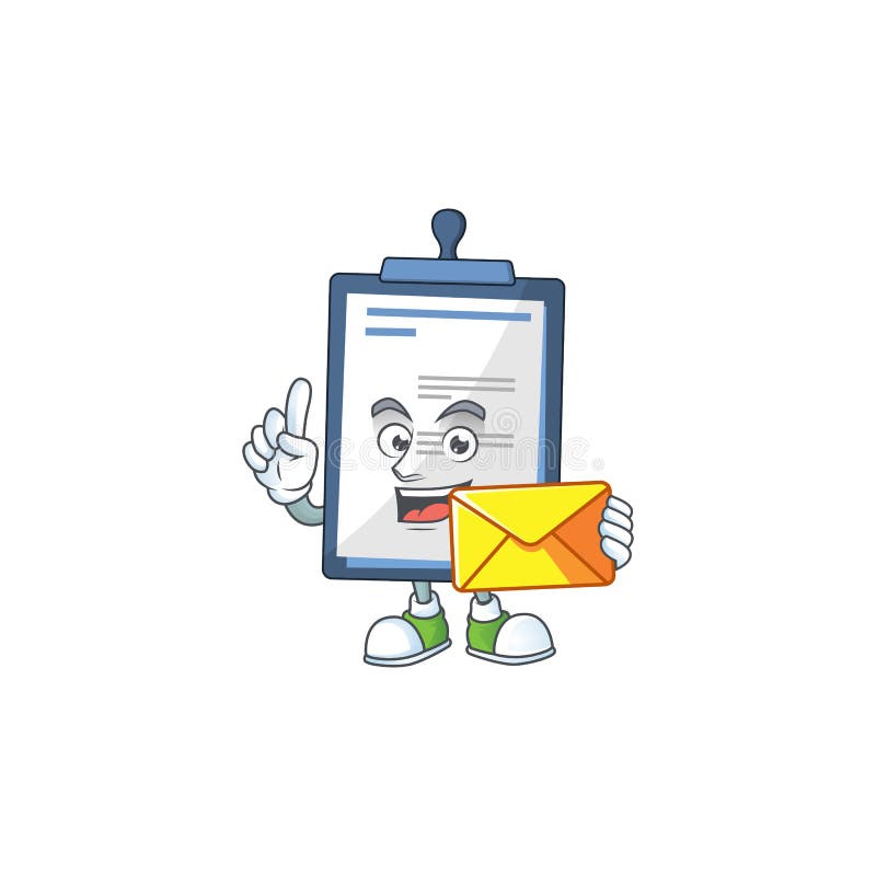 Cute Face Medical Note Mascot Design Bring Brown Envelope Stock Vector ...