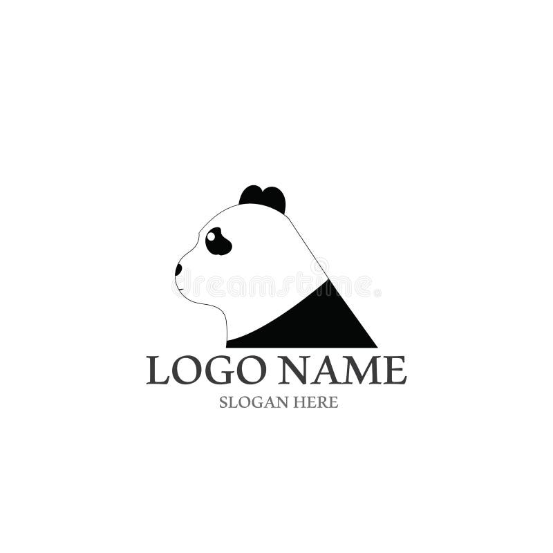 Cute Face Panda Logo and Vector Template Stock Vector - Illustration of ...