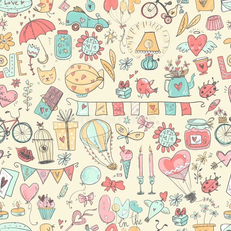 Romantic Seamless Patterns With Wild Roses, Vintage Style. Stock ...