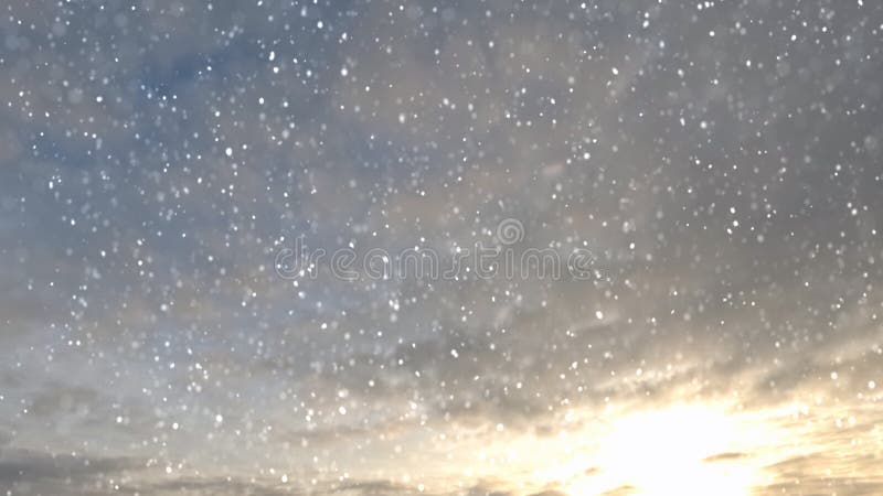 Cute Falling Snow on Clouds on Sky Bg - Photo of Nature Stock ...