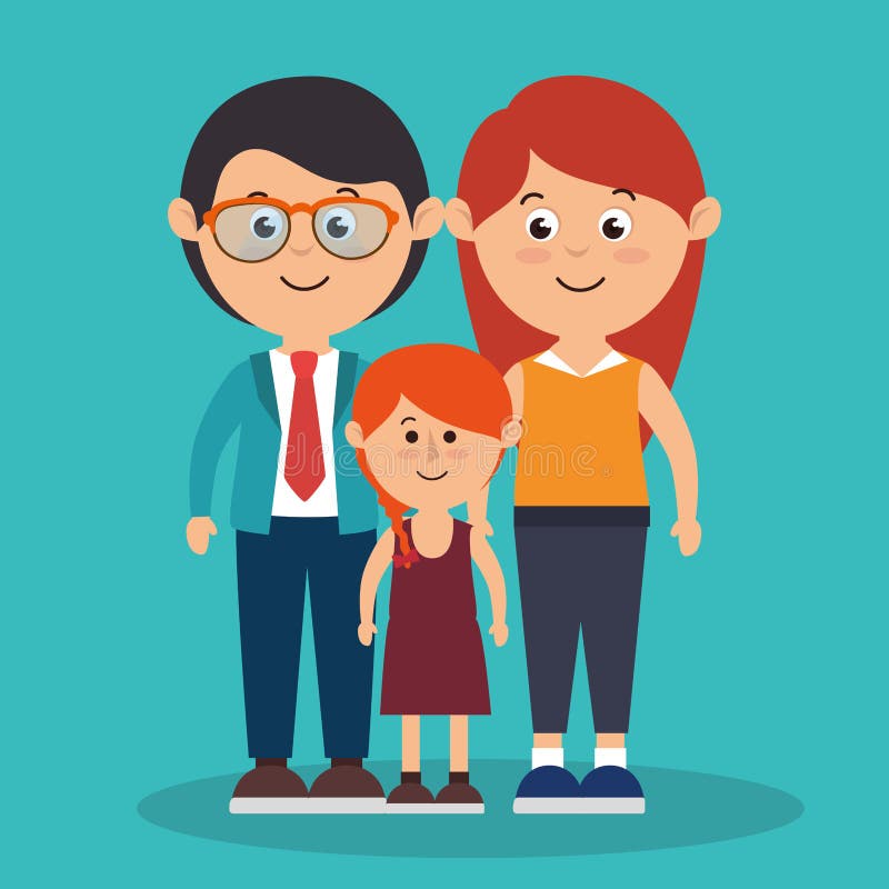 Cute family members group stock illustration. Illustration of group ...