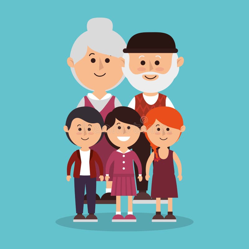 Cute family members group stock illustration. Illustration of cute ...