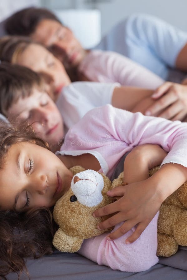 Cute Family Napping Together Stock Image - Image of pretty, long: 31802819