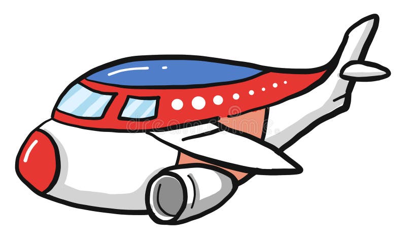 Cute Fat Airplane, Illustration, Vector Stock Vector - Illustration of ...
