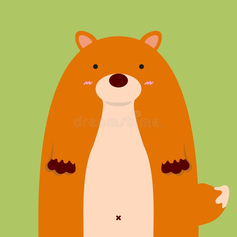 Fox Is A Fat Animal Cartoon Stock Vector - Illustration of intelligent ...