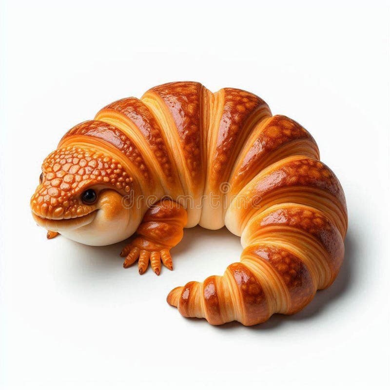 Lizard shaped croissant stock illustration. Illustration of breakfast ...