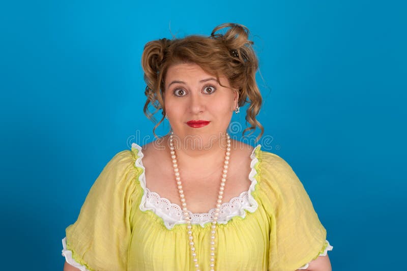 Cute fat woman stock image. Image of happy, excess, female - 24978401