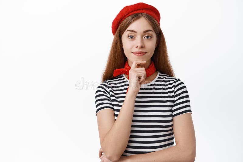 Cute Female Foreign Student, Looking with Enthusiastic and Thoughtful ...