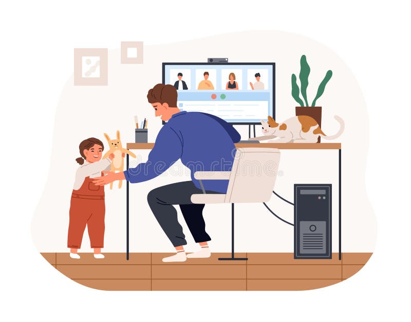 Poor Family Have No Money To Pay Bills Vector Flat Illustration ...