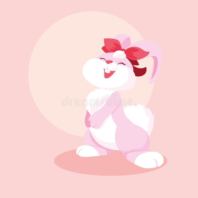 Cute Female Rabbit Animal Character Stock Vector - Illustration of ...