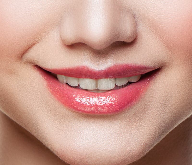 Cute Female Smile and Face with White Teeth Stock Photo - Image of ...