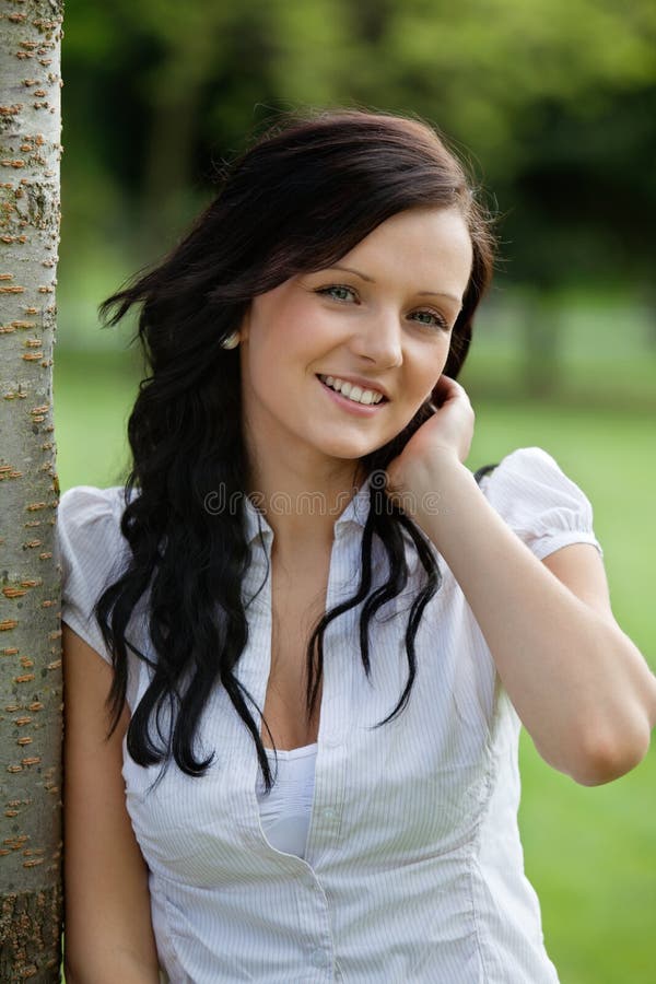 Cute Female Smiling stock photo. Image of caucasian, person - 36516776