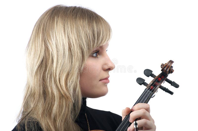Beautiful female violinist stock image. Image of musician - 12205409